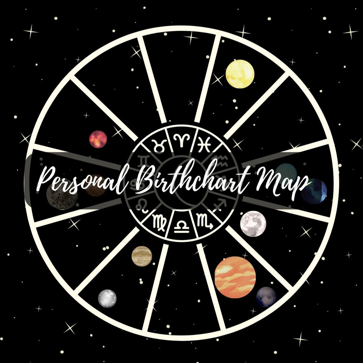 Personal Birthchart Map ~ Add On – Sowilo Moon